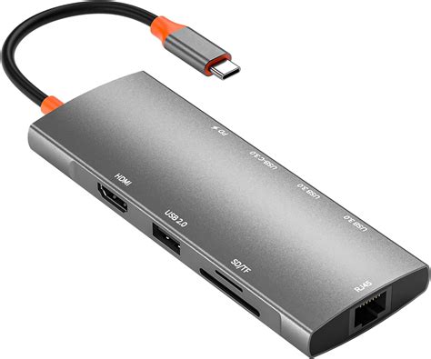 Amazon Com USB C Hub 9 In 1 USB C Hub Multiport Adapter W Gigabit Ethernet 100W PD HDMI 4K 2