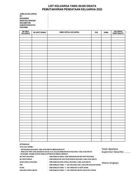Form Listing Pdf
