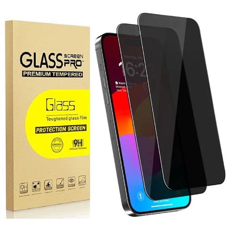 2 Pack For Iphone 16 Plus Privacy Screen Protector 9h Anti Spy Dark Tempered Glass Screen