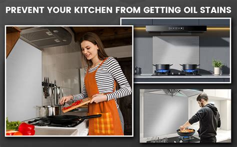 36 X 24 Stainless Steel Backsplash For Stove Metal Backsplash For Kitchen