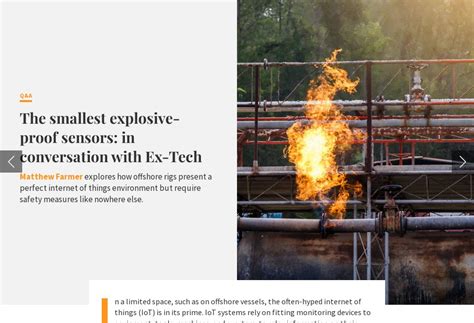 The Smallest Explosive Proof Sensors In Conversation With Ex Tech