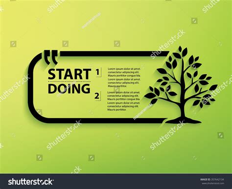 Tree Design Text Boxvector Stock Vector Royalty Free 357642134 Shutterstock