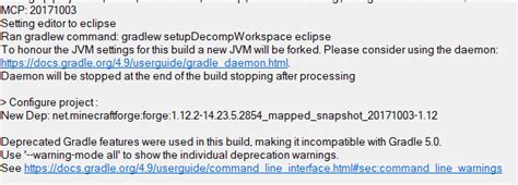 Deprecated Gradle Features Used Issue CJMinecraft ForgeModBuilder GitHub