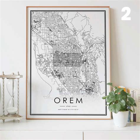 Map Of Orem City Wall Art