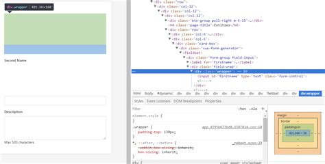 issue with styling because of wrapper · issue 274 · vue generators