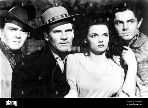 The Outlaw Thomas Mitchell Walter Huston Jane Russell And Jack Buetel