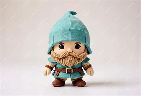 Minimalist Chibi Dwarf Warrior Character Design Premium Ai Generated