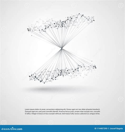 Abstract Cloud Computing And Global Network Connections Concept Design