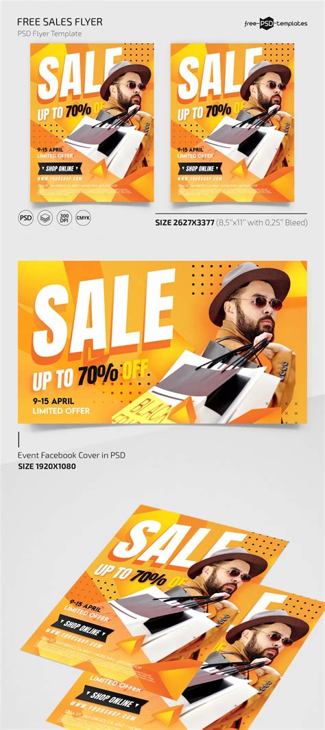 Free Sales Flyer Template For Photoshop Psd