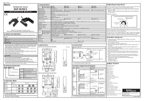 Instruction Manual Sensor Autonics Bup Series Pdf Power Supply