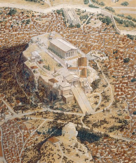 3 16 Reconstruction View Of The Acropolis Athens Greece At The