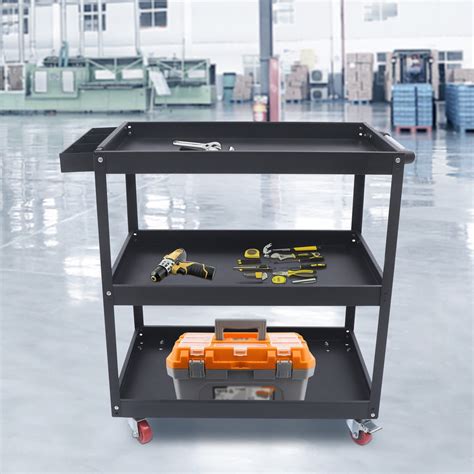 Tool1shooo 3 Tier Rolling Tool Cart Industrial Service Cart Heavy Duty