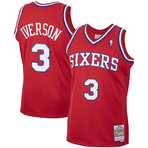 Mitchell Ness Allen Iverson Philadelphia 76ers 200102 Hardwood