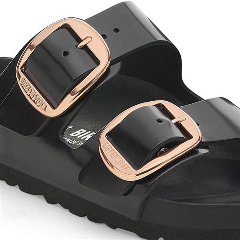 Arizona Big Buckle Pelle Naturale Vernice High Shine Black Birkenstock