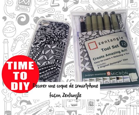 Mariecrashtest Diy D Corer Une Coque De Portable Fa On Zentangle