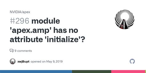 Module Apexamp Has No Attribute Initialize · Issue 296 · Nvidia