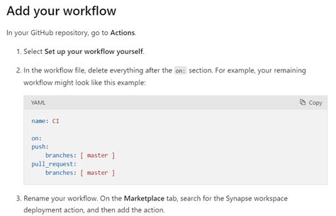 Ci Cd Azure Synapse Analytics With Github Actions Microsoft Qanda