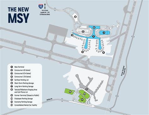 New Msy Airport Terminal Economy Parking To Offer Baggage Check O T