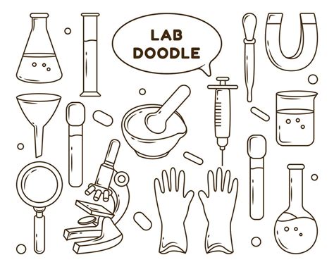 Dibujos Para Colorear De Laboratorio De Ciencias