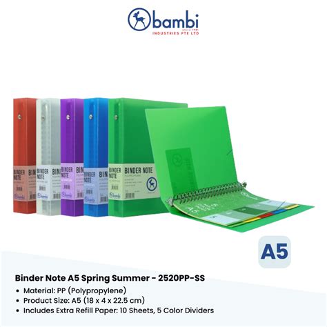 Bambi Binder Note A5 Spring Summer 2520pp Ss Bambi Files