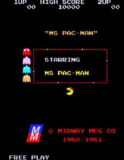 Ms Pacman High Score Save And Free Play Kit Arcade 4724328230