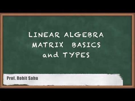 Linear Algebra Matrix Basics And Types GATE Engineering Mathematics COMPUTER SCIENCE