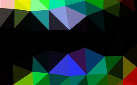 Dark Multicolor Rainbow Vector Polygonal Pattern 13438168 Vector Art