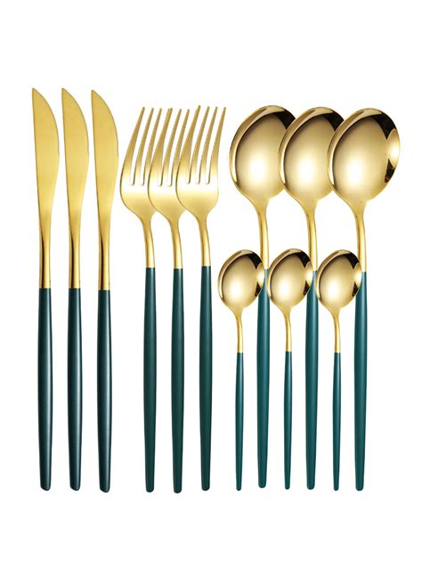 12 Piece Modern Flatware Set Culturizm