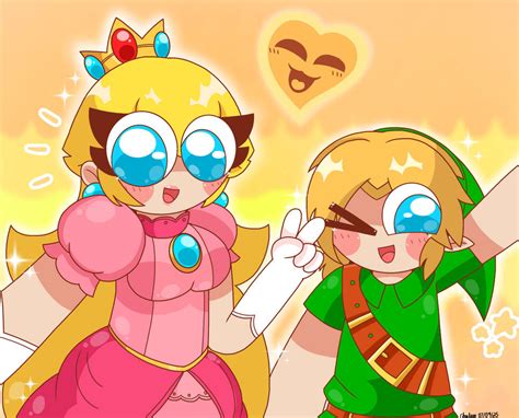 Princess Peach And Young Link Joy Vibe By Tordsgfandwife2 On Deviantart