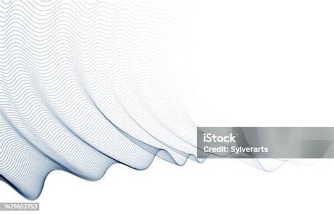 현대 흐르는 입자의 편안한 그림 바람에 투명 한 얇은 명주 그물 섬유 라운드 도트 추상 배경 벡터 아름 다운 물결 모양 혼합된 지점 배열 배경 주제에 대한 스톡 벡터 아트