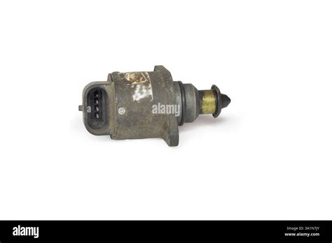 Idle Air Control Valve Showing Connecting Block Isolated On White Background With Clipping