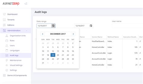 Devextreme Aspnet Zero Integration