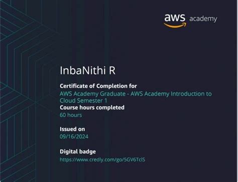 Awsacademy Cloudcomputing Aws Learningjourney Technology Inbanithi R
