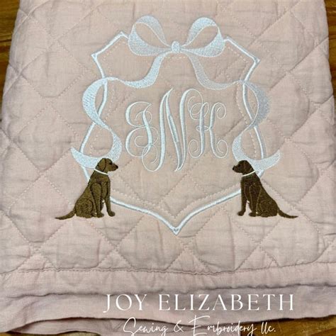 Bow Monogram Frame Machine Embroidery Design Long Tail Bow Frame