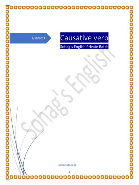 Causative Verb Pdf