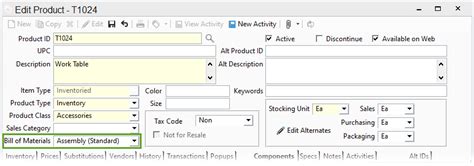 How To Create And Build A Standard Assembly Product