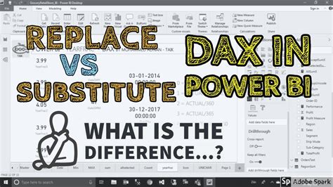 Substitute Vs Replace Dax In Power Bi Taik18 6 21 Power Bi Youtube