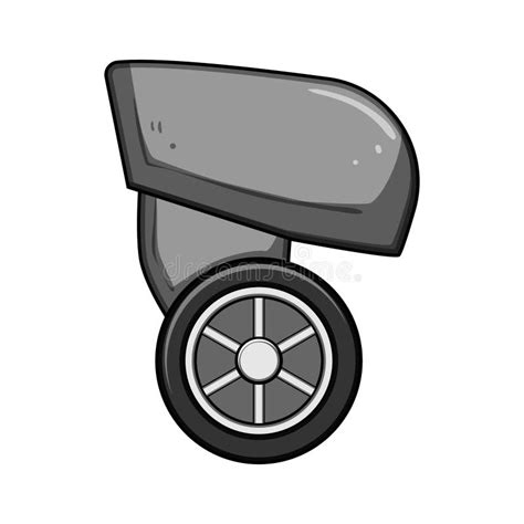Ilustração Do Vetor De Desenho Das Rodas De Bagagem Lisa Ilustração Do