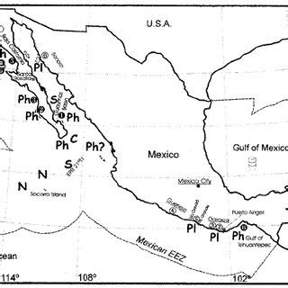Map Of Mexico S Economic Exclusive Zone Showing The General Location