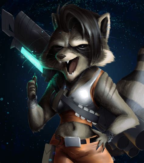 Artstation Rocket Raccoon Female Version