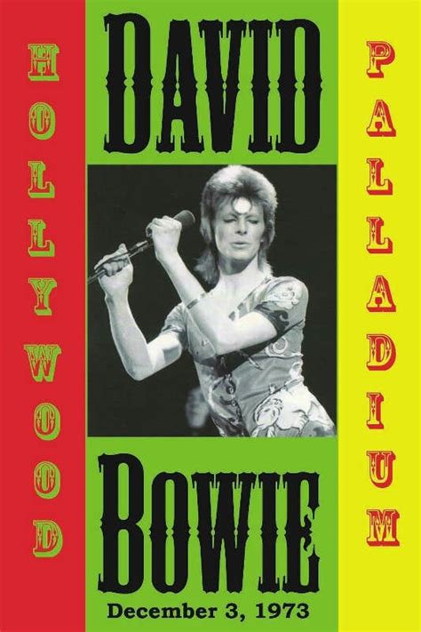 David Bowie Holluwood Palladium Show Poster December 3rd 1973