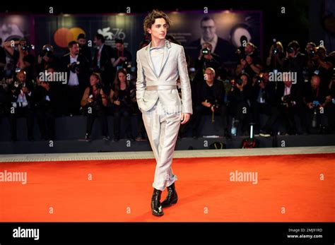 Actor Timothee Chalamet Poses For Photographers Upon Arrival At The