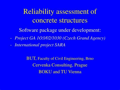 Ppt Reliability Assessment Of Concrete Structures Powerpoint