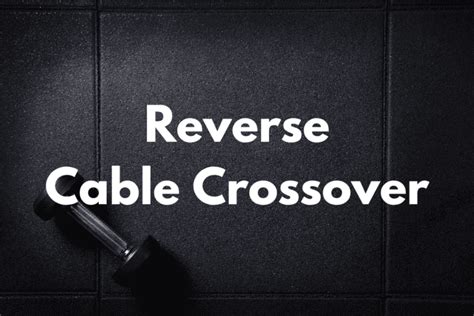 Reverse Cable Crossover How To Benefits Muscles Worked Horton Barbell