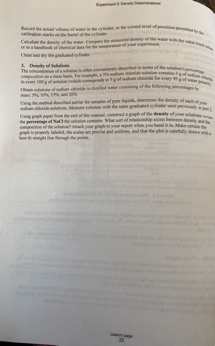 solved experiment 3 density determinations na عقلا و be