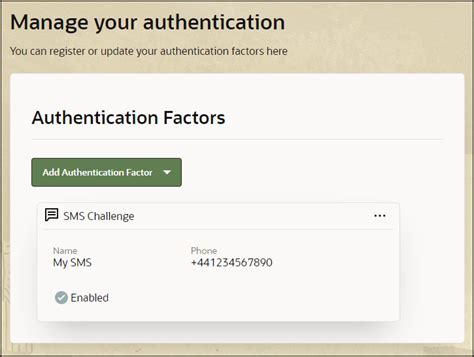Configuring Sms Challenge In The Oracle Advanced Authentication Self