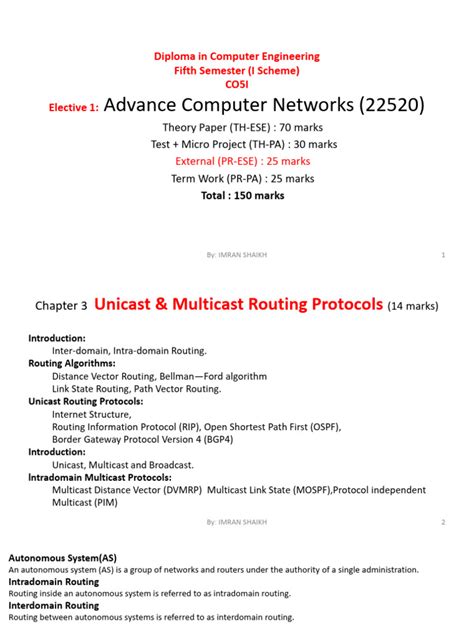 Acn Notes Ch3 Pdf Routing Computer Network