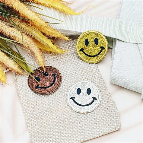 의류 옷 리폼 자수 패치 컬러 스마일 열접착 와펜