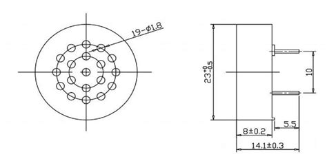China Pcb Mount Speaker Pin Type Diameter 23mm Spl 85db On Global