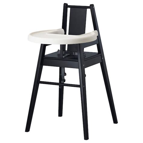 BlÅmes Høy Barnestol Med Brett Svart Ikea